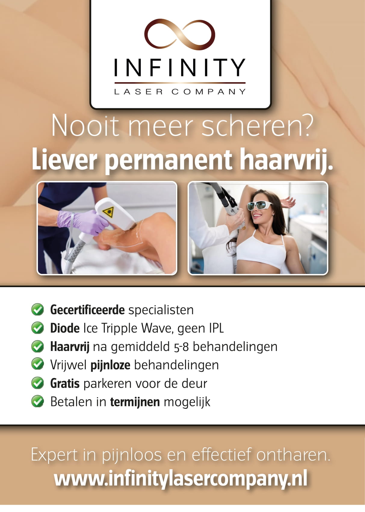 Infinity Laser Company - Expert in pijnloos en effectief ontharen.